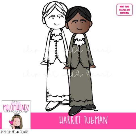 Harriet Tubman clip art - Melonheadz