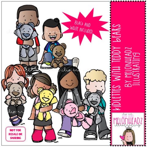 Kidlettes clip art – with bears – Mini - Melonheadz