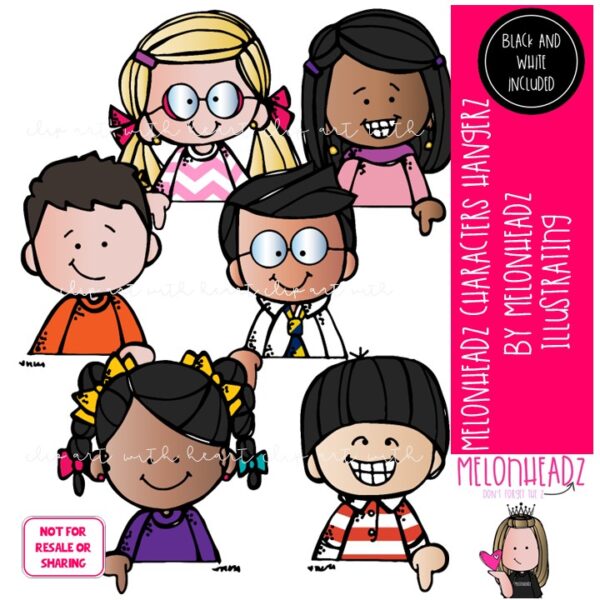 Melonheadz Character clip art, Hangerz, Toppers Mini - Melonheadz