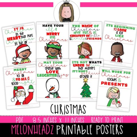Christmas Posters, PRINTABLE - Melonheadz