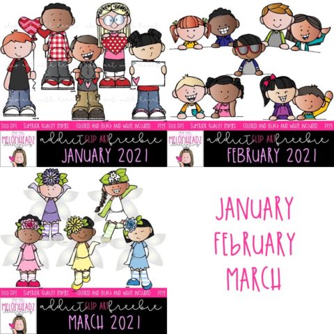 Melonheadz Addicts 2021 clip art Minis – BUNDLED SET - Melonheadz