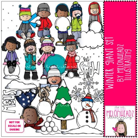 Winter clip art – GIANT set - Melonheadz