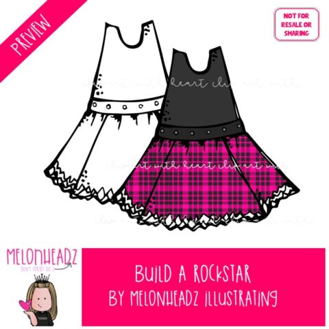 Build A Rockstar clip art, Build A Me, Teacher, digital paper doll ...