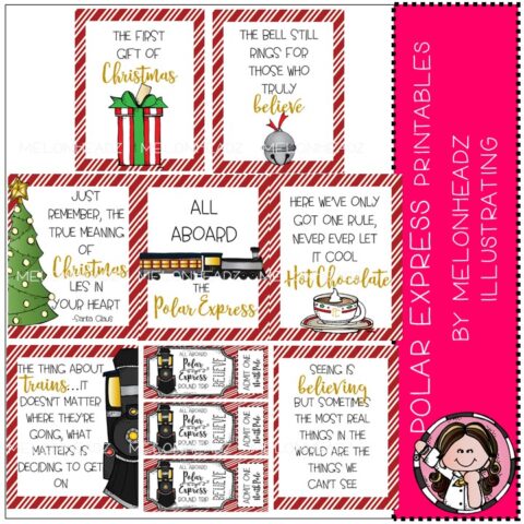 Polar Express Posters, Christmas PRINTABLE - Melonheadz