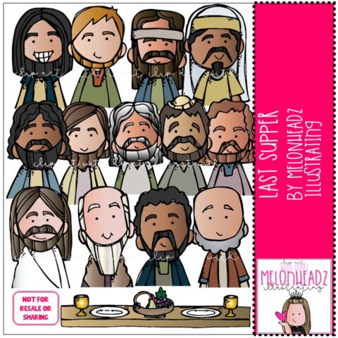 Last Supper clip art – COMBO PACK – Bible - Melonheadz