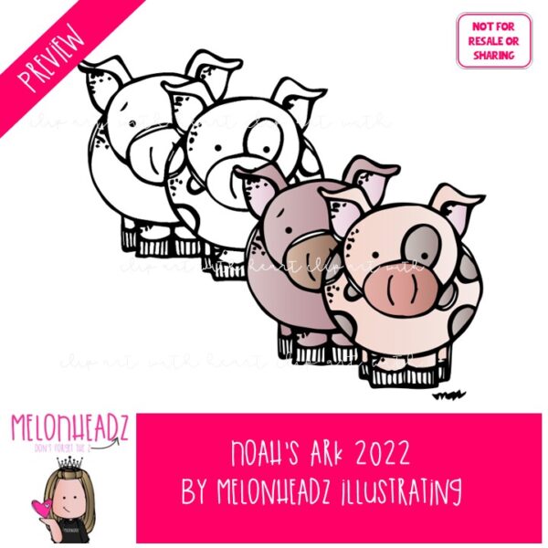 Noah’s Ark clip art 2022, Bible COMBO PACK - Melonheadz