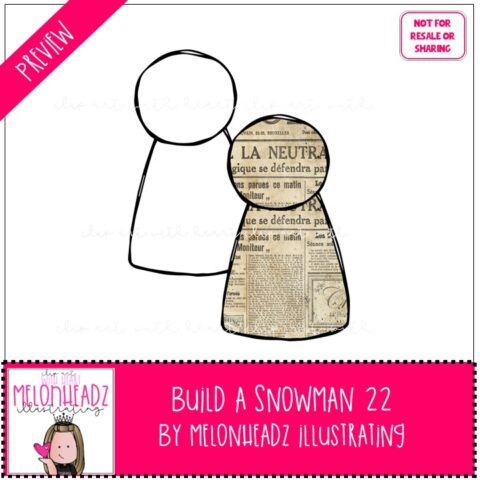 Build a Snowman 22 clip art – Mini - Melonheadz
