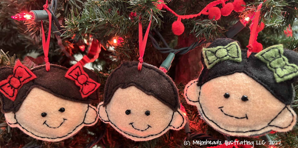FREEBIE – Felt Christmas Ornament – Instructions - Melonheadz