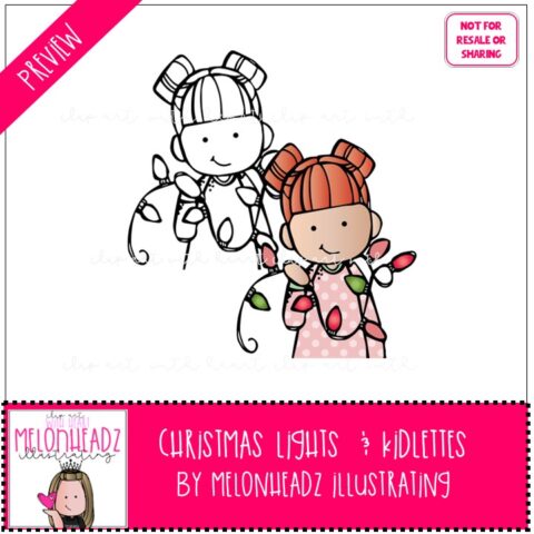Christmas Lights and Kidlettes clip art – Mini - Melonheadz