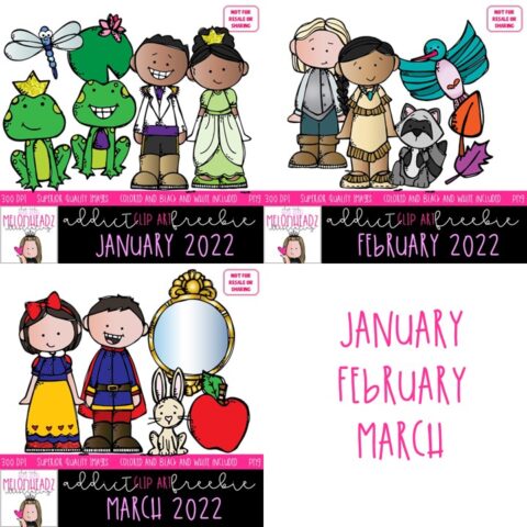 Melonheadz Addicts 2022 clip art Minis – BUNDLED SET - Melonheadz