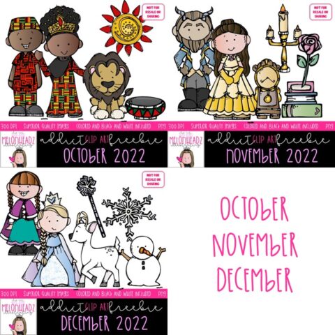 Melonheadz Addicts 2022 clip art Minis – BUNDLED SET - Melonheadz