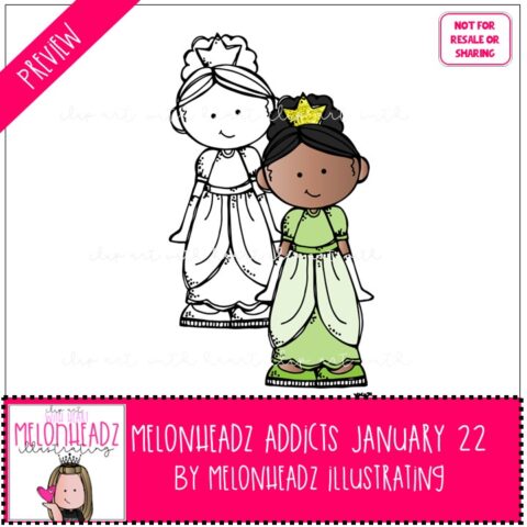 Melonheadz Addicts January 2022 clip art set – Mini - Melonheadz