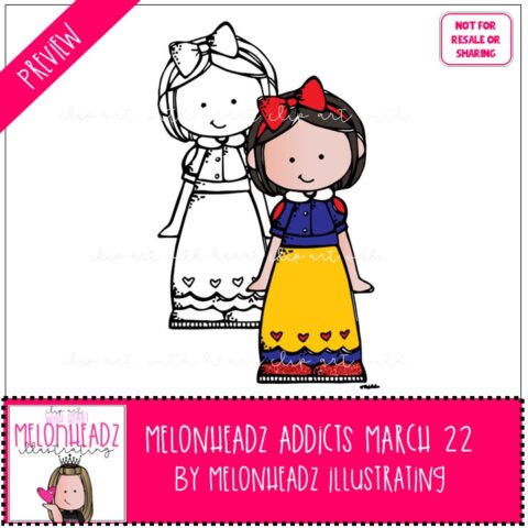 Melonheadz Addicts March 2022 clip art set – Mini - Melonheadz