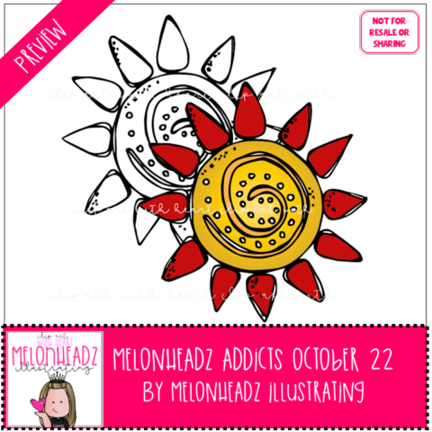 Melonheadz Addicts October 2022 clip art set – Mini - Melonheadz