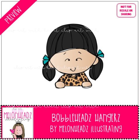 Bobbleheadz clipart – Hangerz COLORED - Melonheadz