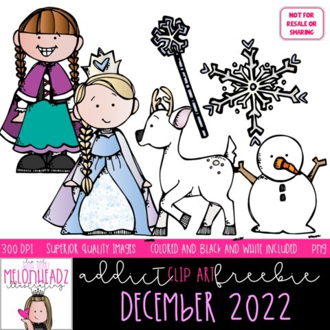 Melonheadz Addicts December 2022 clip art set – Mini - Melonheadz