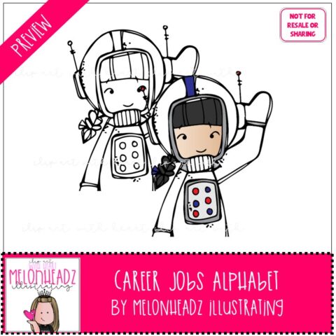 Careers / Jobs Alphabet clipart – COMBO PACK - Melonheadz