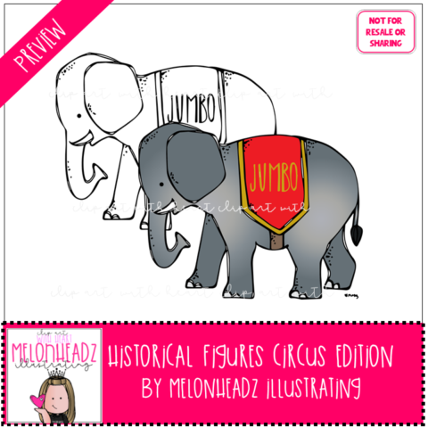 Historical Figures clip art Circus Edition MINI - Melonheadz