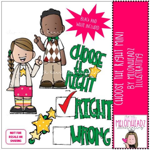 Choose the Right clip art MINI LDS - Melonheadz