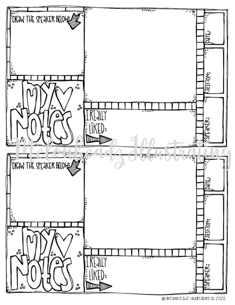 General Conference Notes Page, LDS Printable FREEBIE - Melonheadz