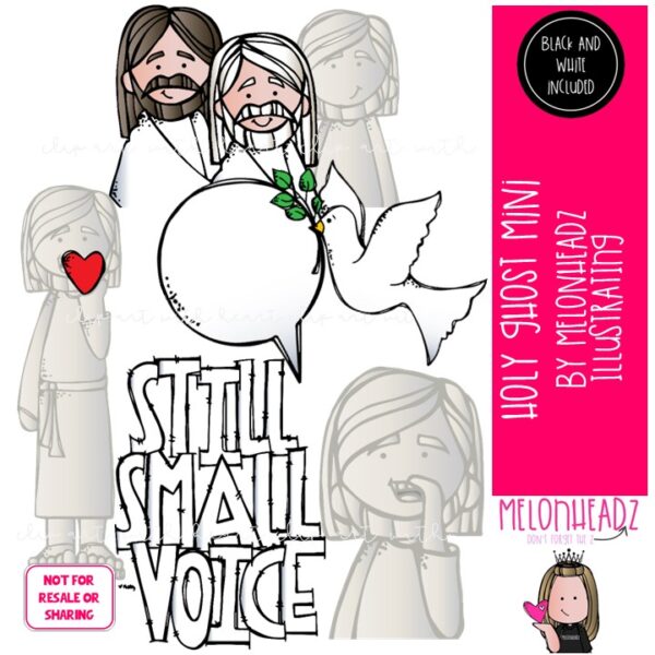 Holy Ghost clip art, Holy Spirit, LDS, Christian MINI - Melonheadz