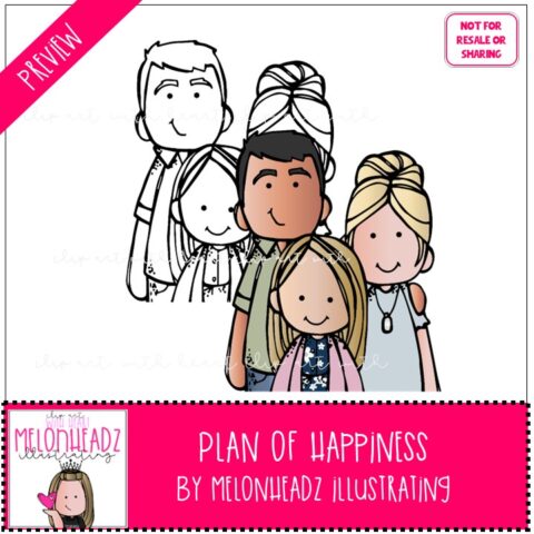 Plan of Happiness clip art MINI LDS - Melonheadz