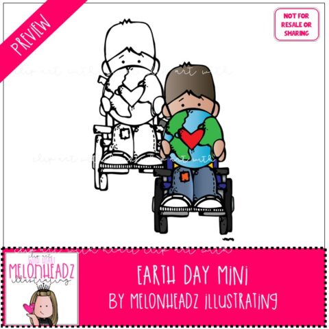 Earth Day clipart MINI | Melonheadz Illustrating