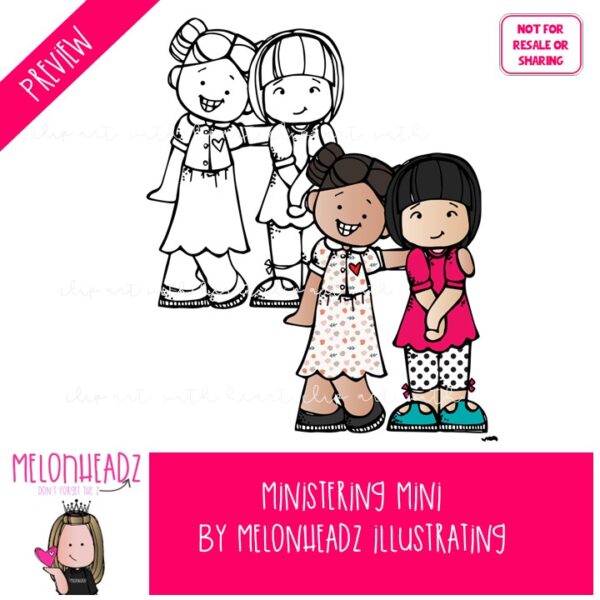 Ministering clip art, LDS, Relief Society Mini - Melonheadz