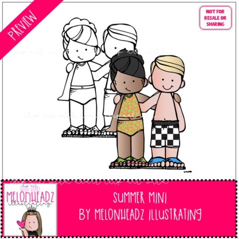 Summer clipart MINI - Melonheadz