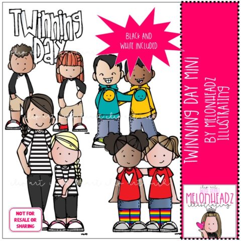 Twinning Day clipart MINI - Melonheadz