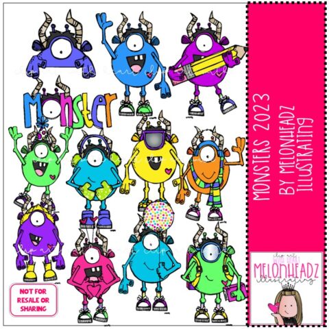 Monsters 2023 clip art COMBO PACK - Melonheadz