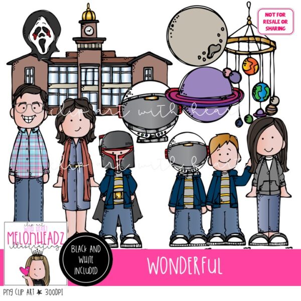 Wonderful clip art, literature, book companion COMBO PACK - Melonheadz