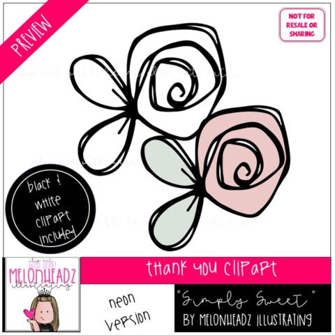 Thank you clipart – Digi Stamps {Simply Sweet} Digital Paper – BOHO ...