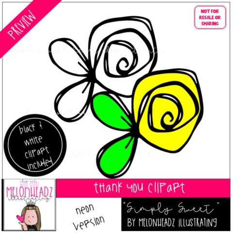 Thank you clipart – Digi Stamps {Simply Sweet} Digital Paper – NEON ...
