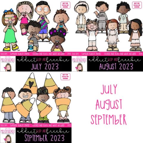 Melonheadz Addicts 2023 clip art Minis – BUNDLED SET - Melonheadz