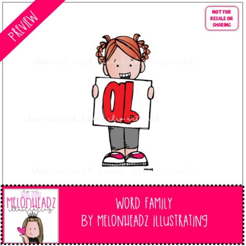 Word Family clip art, phonogram clip art, phonics clip art COLORED ...