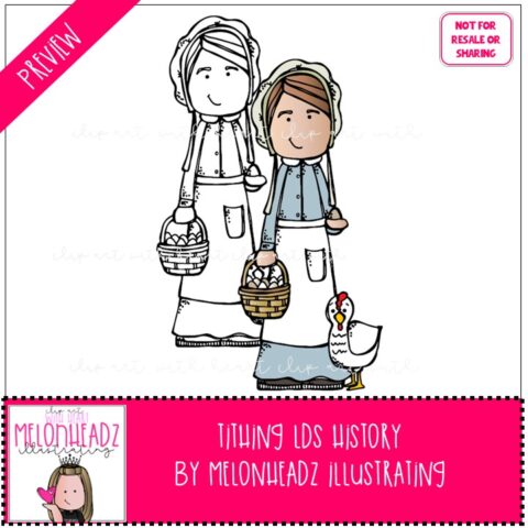 Tithing clip art, LDS History clip art, LDS clip art digi stamp Mini ...