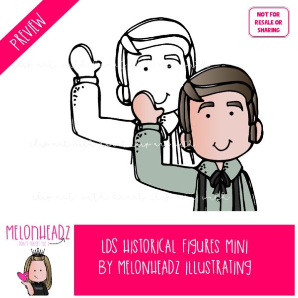 LDS Historical Figures clip art LDS History clip art Brigham Young Mini ...