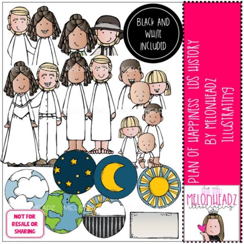Plan of Happiness LDS History clip art digi stamp COMBO PACK ...