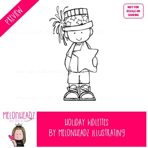Holiday Kidlette clip art, birthday clip art, costume clip art BLACK ...