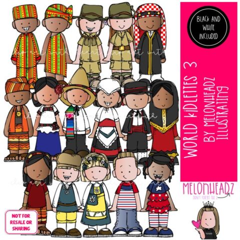 World Kidlettes clip art Set 3, Around the World clip art COMBO PACK ...