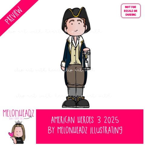 American Heroes clip art 3 2025, Historical Figures clip art COLORED ...