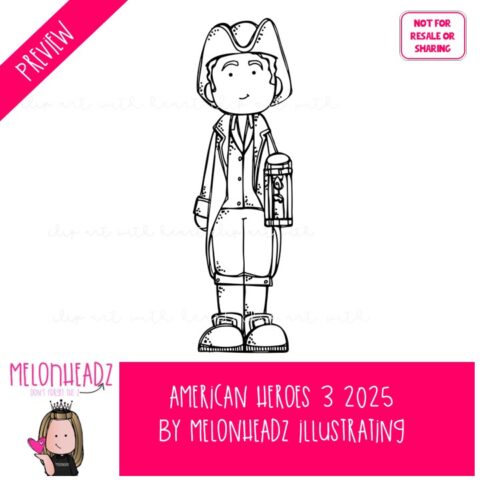 American Heroes clip art 3 2025, Historical Figures clip art BLACK AND ...