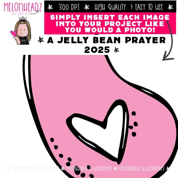A Jelly Bean Prayer clip art 2025, Easter clip art COMBO PACK - Melonheadz