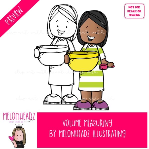 Volume Measuring clip art, Math clip art, Capacity clip art COMBO PACK ...