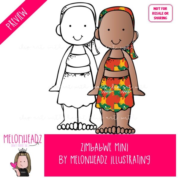 Zimbabwe Kidlettes clipart, Kid clip art, Around the world clip art ...