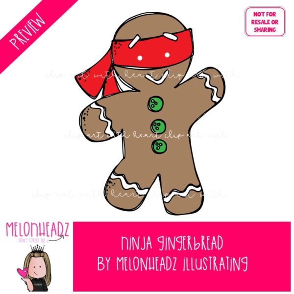 Ninja Gingerbread clip art, Book Companion clip art, Literature COLORED ...