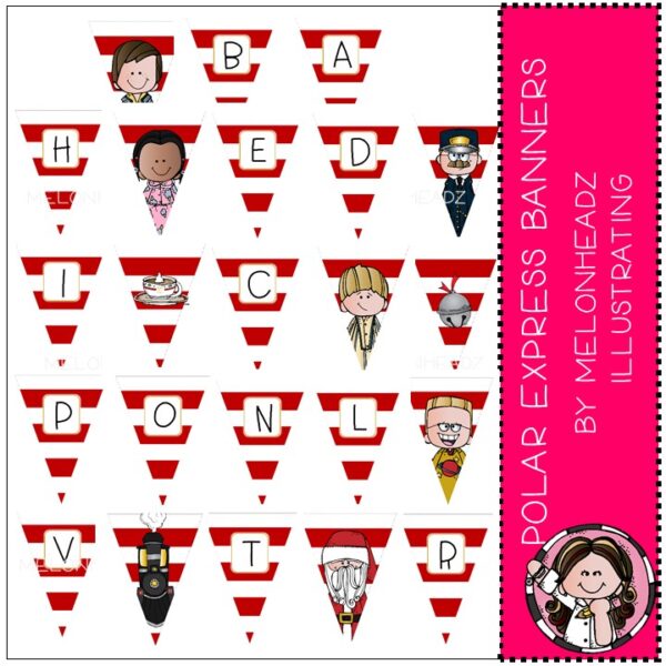 Polar Express Banner, Christmas Printable - Melonheadz