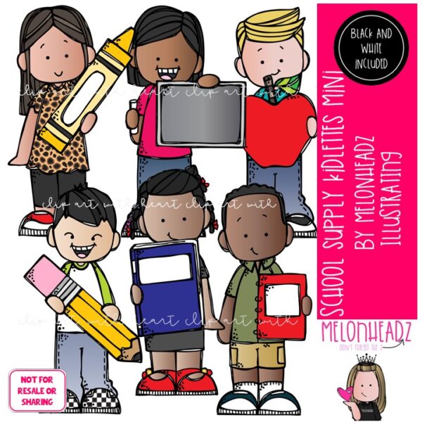 School Supply Kidlettes clip art, Office Supplies clip art Mini ...