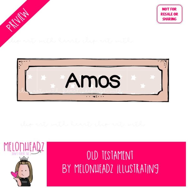 Old Testament Books clip art, Bible, Printable PDF COLORED Version ...